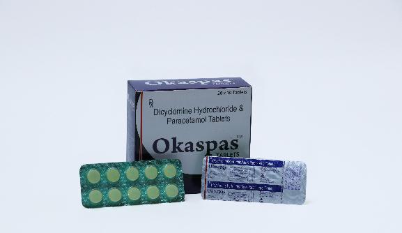 OKASPAS Tablets, Dicyclomine HCl Paracetamol Tablets Manufacturer and ...